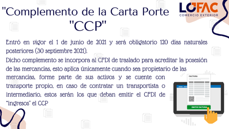 Complemento de la Carta Porte “CCP” | LOFAC